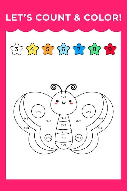 vector educational worksheet matemática prática de números vamos contar