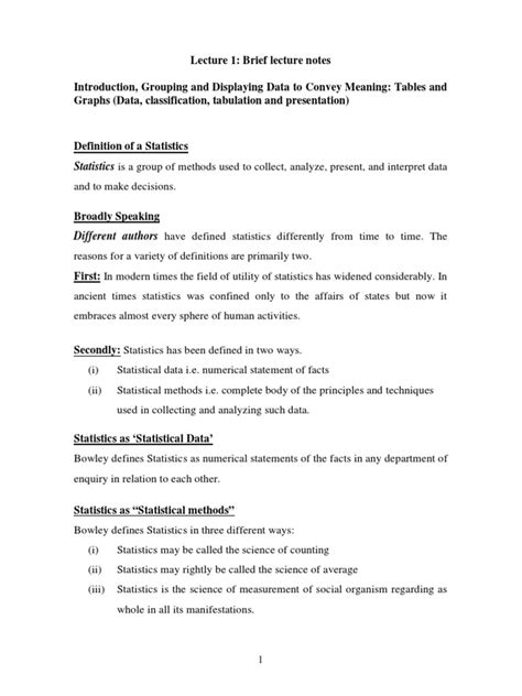 lec 1 data tables and graphs pdf level of measurement statistics
