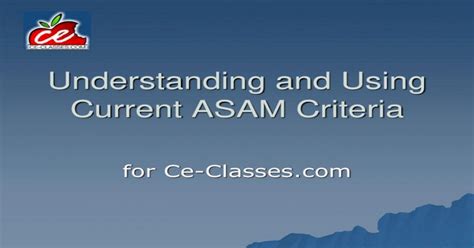 Pdf Understanding And Using Current Asam Criteriace Exam Format