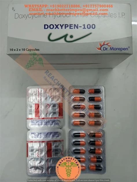 Doxypen Doxycycline Capsules Ip Strength 100mg At ₹ 25 Stripe In Nagpur