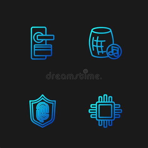 Set Line Processor With Cpu Fingerprint Digital Door Lock And Voice