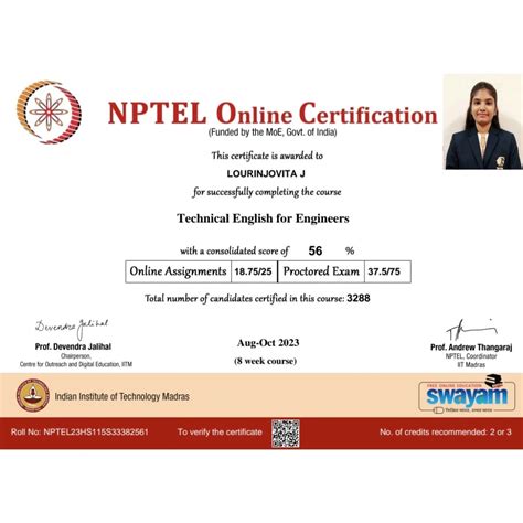 Nptel Technicalenglish Professionaldevelopment Lourin Jovita