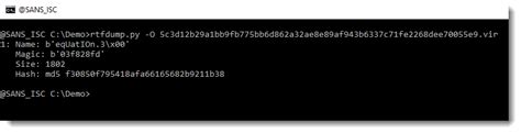 Doc And Rtf Malicious Document Sans Internet Storm Center