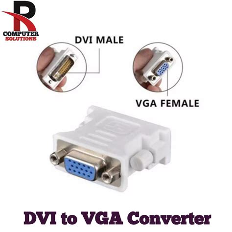 DVI To VGA Converter DVI 24 5 Pins Male To VGA DB15 Female Adapter Shopee Malaysia