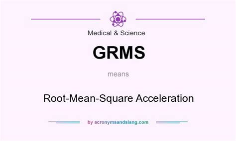 Grms Root Mean Square Acceleration In Medical And Science By