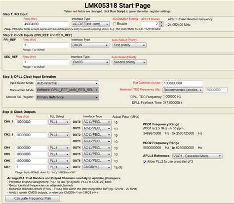 Lmk05318evm 1 Pps Input Configuration Synchronized Output Dpll Does Not Lock Clock And Timing