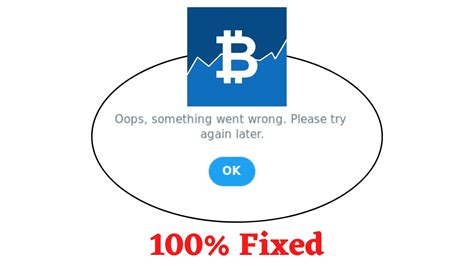 Fix The Crypto Oops Something Went Wrong Error Please Try Again Later Problem Error Solved