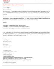 Oracle Solaris System Administration Pdf Oracle University Contact Us