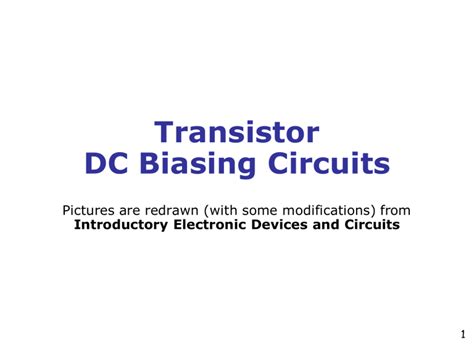 Transistor Dc Biasing Circuits