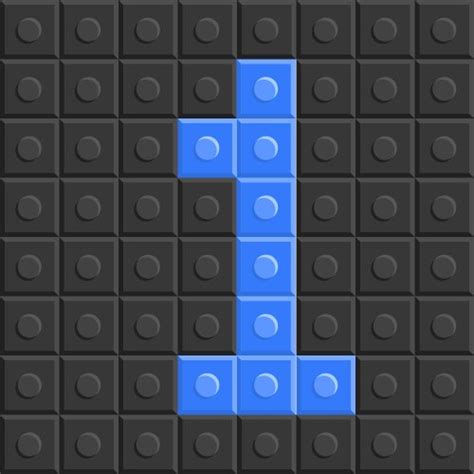 Block Number One Color Vector Images 85