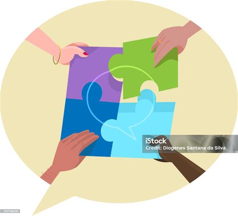 퍼즐 함께 일하기 팀워크 개념 연합과 의사 소통의 중요성 계획에 대한 스톡 벡터 아트 및 기타 이미지 계획 공동체 글로벌