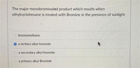 Solved The major monobrominated product which results when | Chegg.com