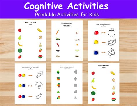 Cognitive Activity Perception Worksheets Macthing Concentration Worksheets Library