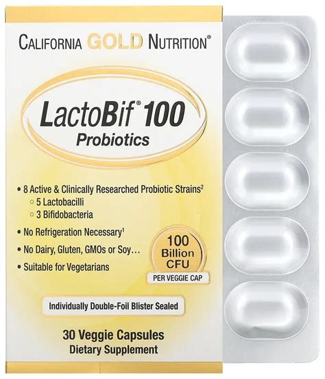 Купить California Gold Nutrition пробиотик LactoBif Probiotics, 100 ...