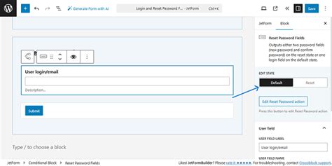 How To Set Up The Reset Password Field — Jetformbuilder Crocoblock