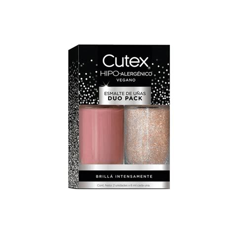 Esmalte Pack Dúo Cutex Glitter Celebracionrosa Farmacias Del Pueblo