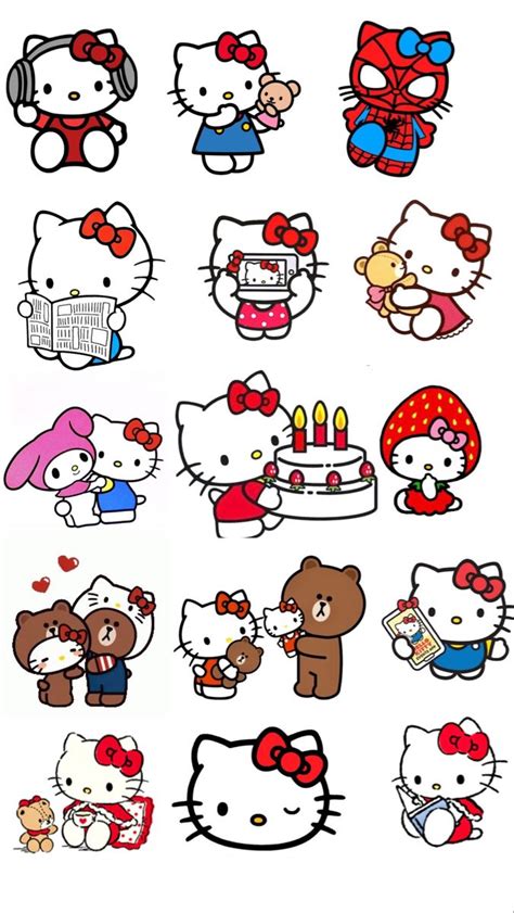 Пин от пользователя ˗ˏˋ♡ ´ˎ˗ на доске Quick Saves Обои Hello Kitty Стикер арт Hello Kitty