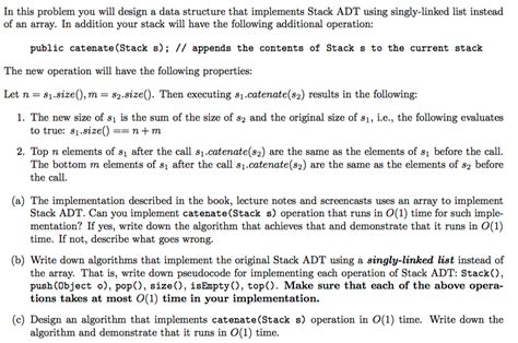 solved in this problem you will design a data structure that