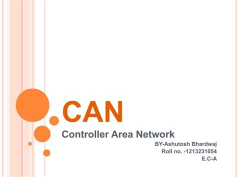 Controller Area Network CAN PPTX