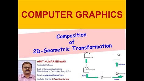 Composite Transformation In Computer Graphics Composite Transformation Matrix 2020 Youtube