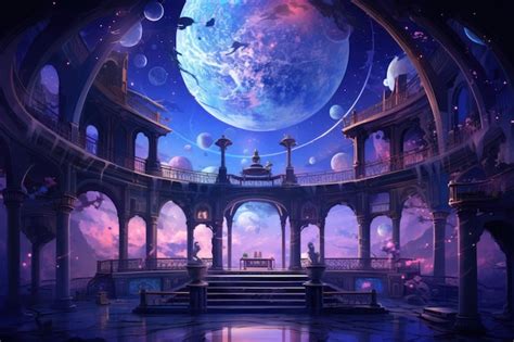 Premium Ai Image Ancient Celestial Libraries Generative Ai