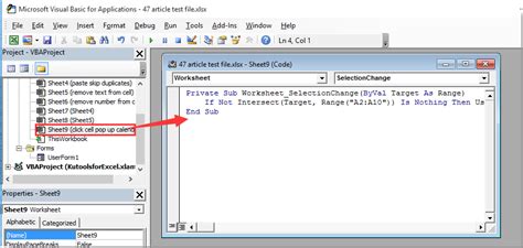 How To Pop Up A Calendar When Clicking A Specific Cell In Excel