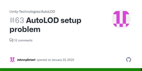 AutoLOD Setup Problem Issue Unity Technologies AutoLOD GitHub