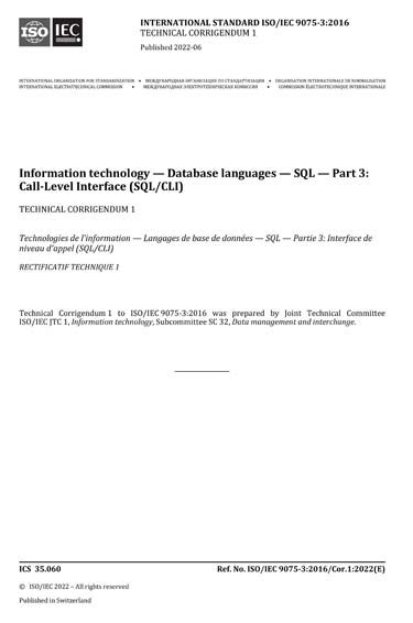 ISO IEC Cor Corrigendum
