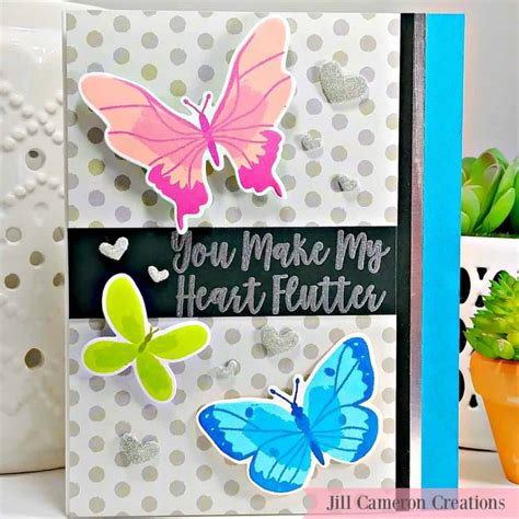 You Make My Heart Flutter Card Jill Cameron Creations