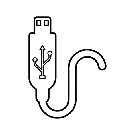 Premium Vector C Connector Type Usb Line Icon Outline Vector
