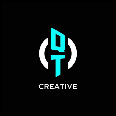 QT Circle Monogram Logo Vector Art At Vecteezy