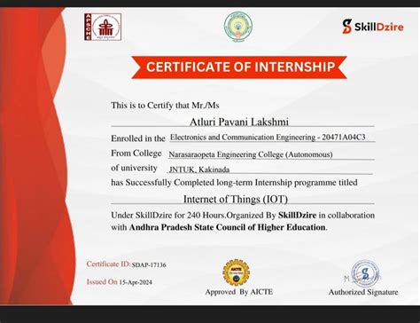 Pavani Lakshmi Atluri On Linkedin Im Happy To Share That I Have Recently Completed Internet Of