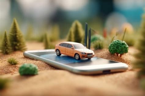 Gps Phone Position Point Mobile Map Navigation Location Travel Direction Generative Ai Stock