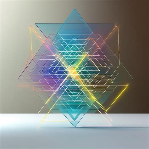 Minimalist Geometric Pattern Where Electricity Flows Through Interconnected Triangles Or