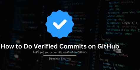 How To Do Verified Commits On Github Dev Community