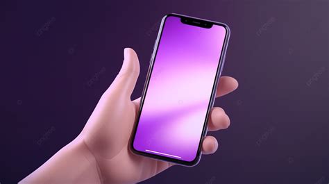 보라색 배경에 이랑 스마트 폰을 들고 3d 만화 손 이동하는 전화 배경 모바일 디자인 배경 일러스트 및 사진 무료 다운로드 Pngtree
