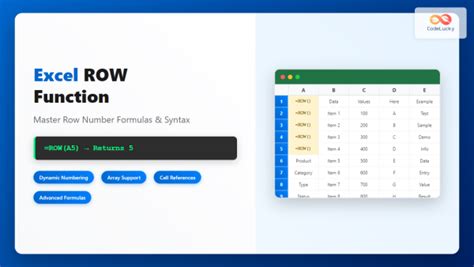 Excel Rows Function Complete Guide To Count Rows With Formula Syntax