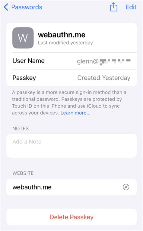 how to use passkeys ios 16