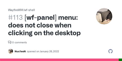 [wf panel] menu does not close when clicking on the desktop · issue