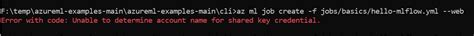 Azure Ml Cli V2 Submit Ml Job Failed Command Az Ml Job Create F Jobs