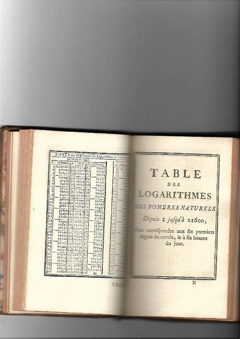 Tables De Logarithmes Bouquinistes De Paris
