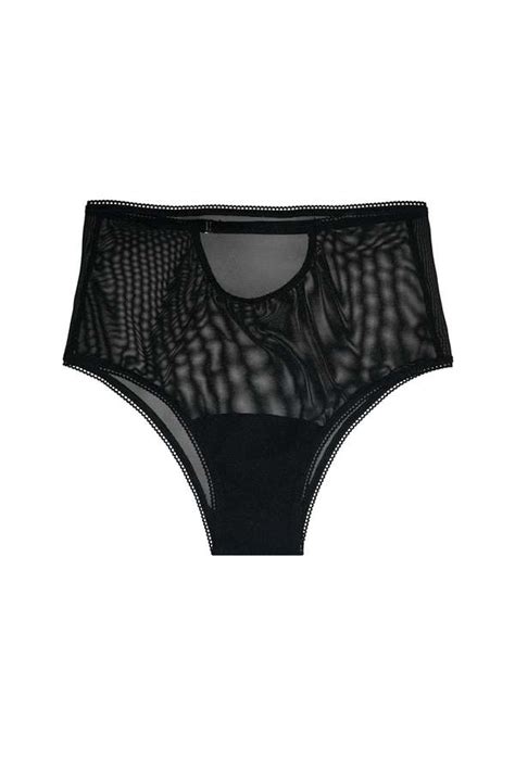 Angie Bauer Mesh Panties Black Garmentory