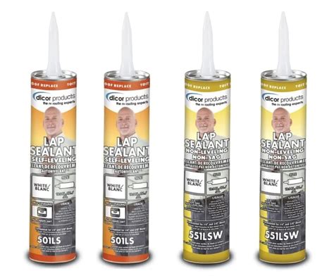 Dicor 501lsw 1 Self Leveling White Lap Sealant 2 Pack And Dicor 551lsw 1 Non Sag White Lap