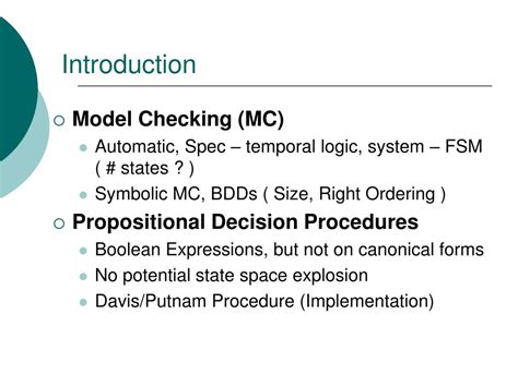 Ppt Symbolic Model Checking Without Bdds Powerpoint Presentation