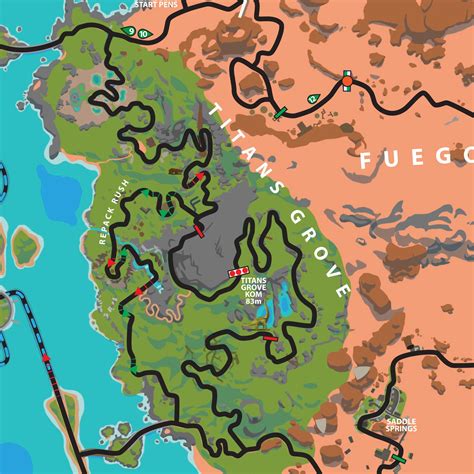 Watopia Map Poster 24x36 Zwift Insider