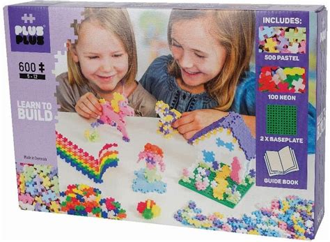 Plus Plus Learn To Build Pastel 600 Pieces Interlocking Building