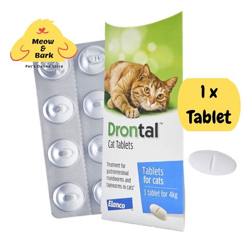 Original Drontal Cat Tablet Deworm Cat Ubat Cacing Kucing Deworm Kucin