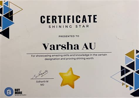 Varsha A U On Linkedin Throwback Shiningstaraward Achievement