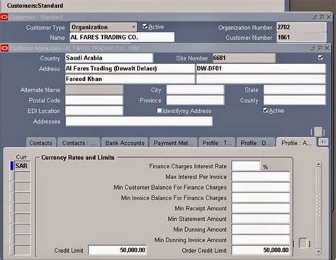Oracle Applications Oracle Order Management Credit Check Exposure
