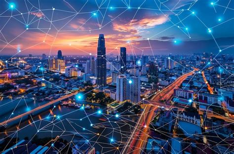 Premium Photo Futuristic Smart City With Interconnected Devices And Autonomous Vehicles